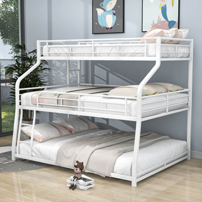 Isabelle & Max™ Twin XL Over Full XL Over Queen Metal Triple Bunk Bed | Wayfair